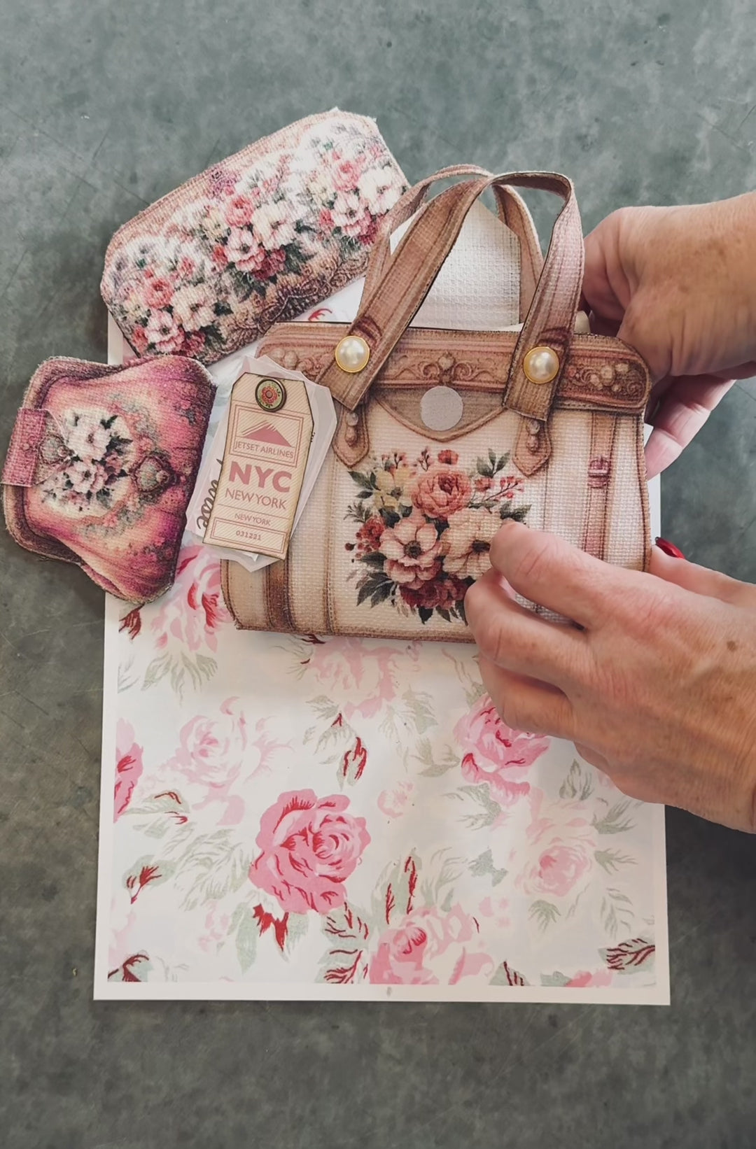 "Grandma's Purse" Junk Journal Fabric & Paper Kit – Vintage Press Studio